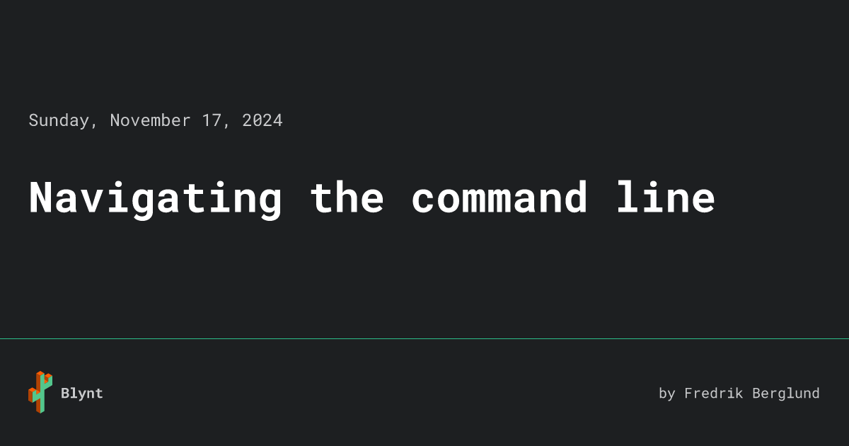 Navigating The Command Line Blynt